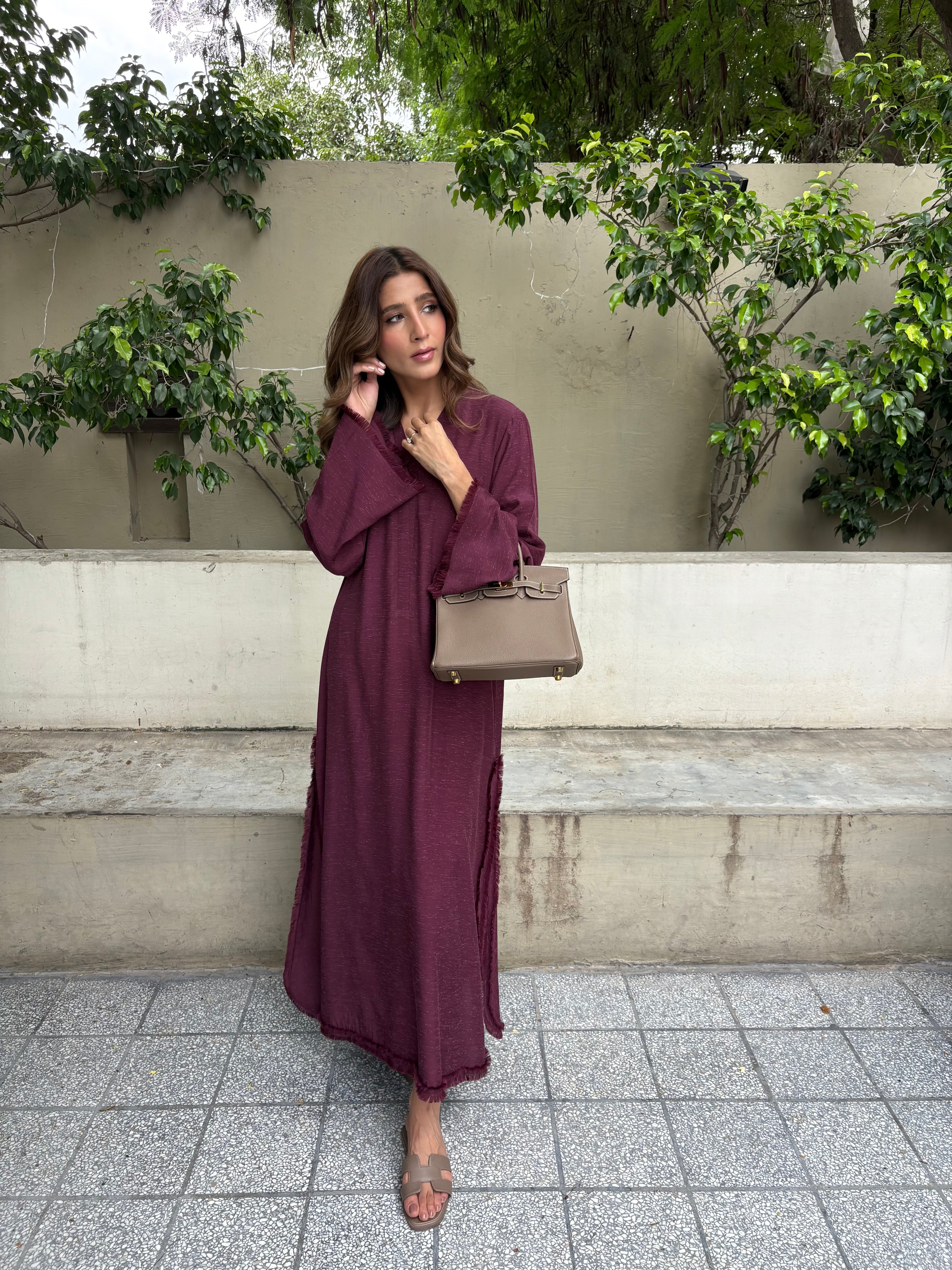 Burgundy Dhaaga Set – Nour