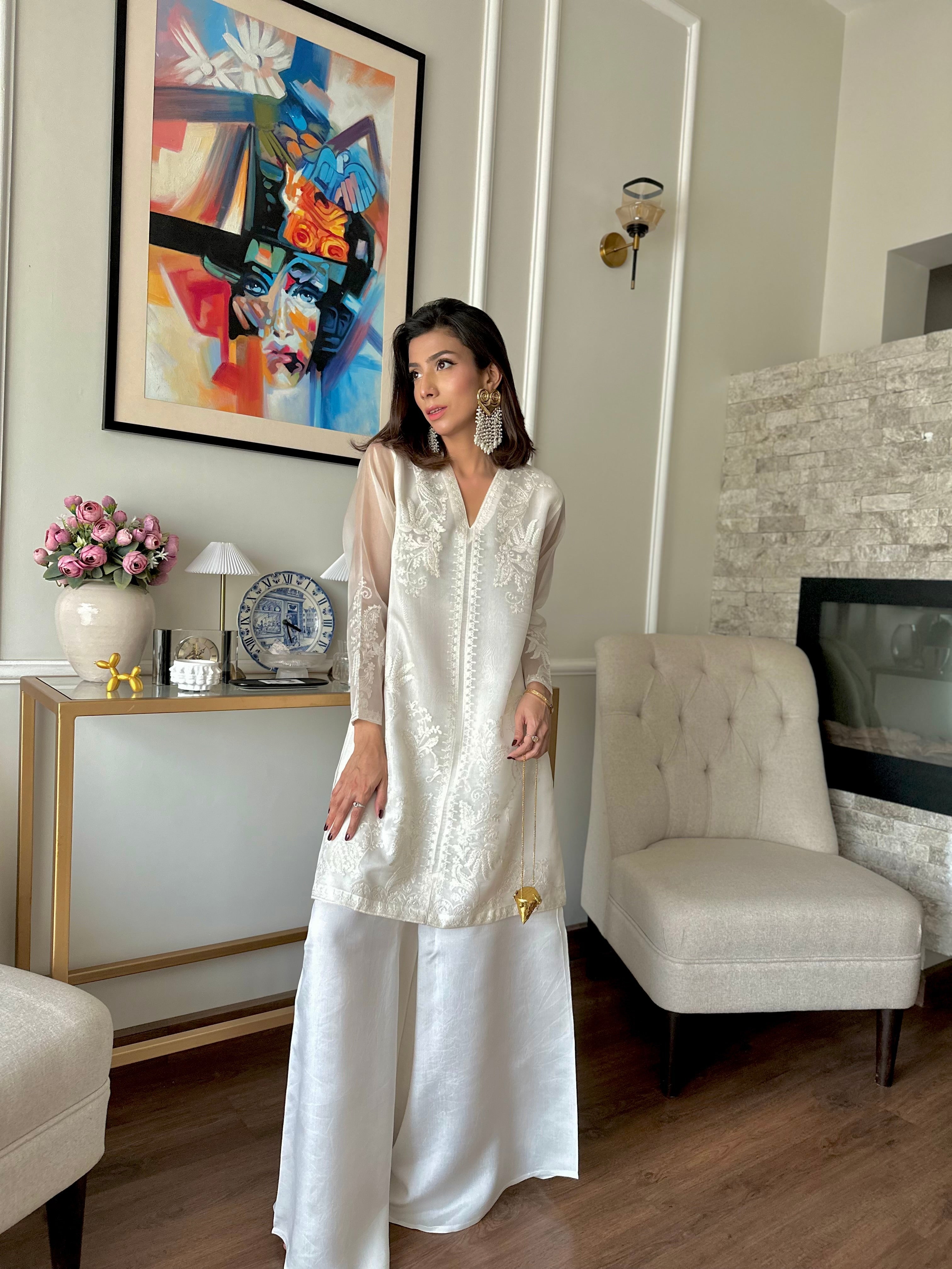 Zarmina - Festive Embroidered Suit – Nour